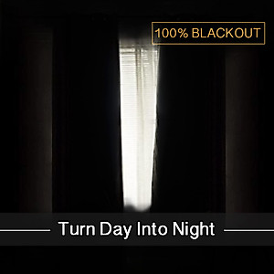 Rose Home Fashion Sliding Glass Door Curtain, Primitive Linen Look 100% Blackout Curtains Curtains, Thermal Insulated Patio Curtain for Door-1 Panel (100x84 Beige)