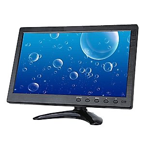 CAIRUTE Portable 10.1 inch Security Monitor 1024x600 HDMI Mini TV Screen with Built-in Dual Speakers HDMI VGA BNC USB Input for PC Gaming CCTV Surveillance