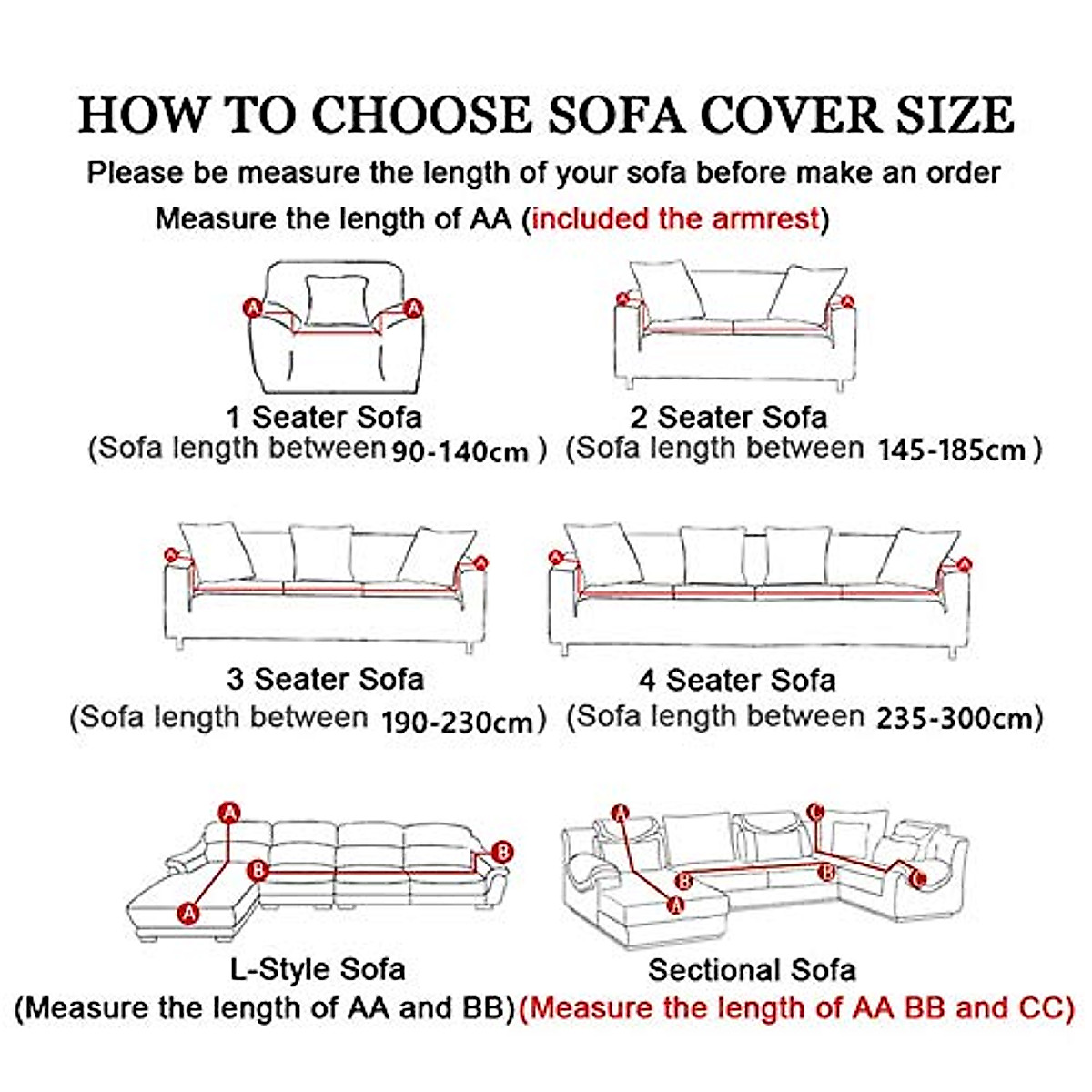 Sofa-Skins Sofa Protector Sofa Covers for Living Room Elastic Stretch slipcover sectional Corner Sofa Covers A5 2 Seater