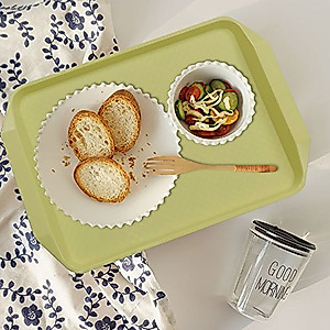 Yuright Plastic Serving Tray/Rectangular Fast Food Tray, 3-Piece