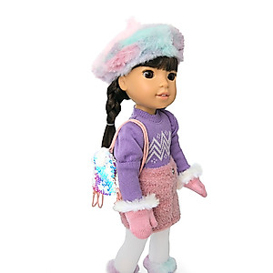 American Girl 14.5-inch Gwynn Doll Accessories with Beret and Backpack, For Ages 4+