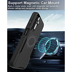 Dahkoiz for Samsung Galaxy A14 5G Case, with Tempered Glass Screen Protector and Dust-Proof Port Cover, Full Body Protection Rubber Cover Phone Case for Samsung Galaxy A14 5G, Black/Black