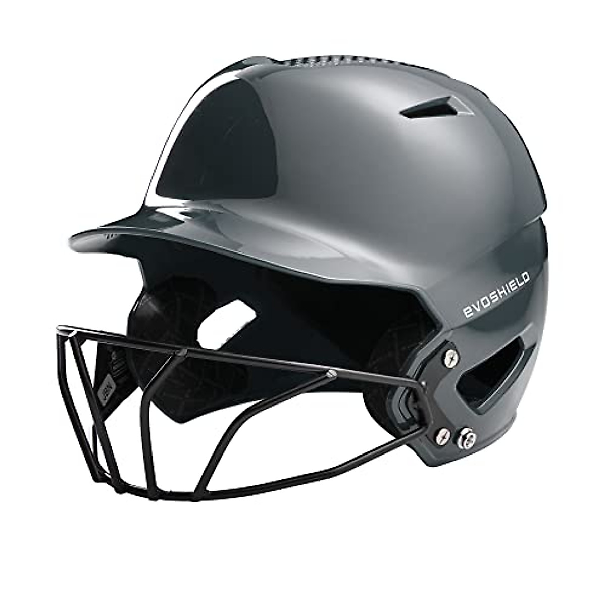 EvoShield XVT™ Gloss Batting Helmet with Facemask - Charcoal, Small/Medium