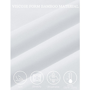 Tapata Women's Classic Button-Down Blouse Formal Work Dress Fitted Shirts Collared Long Sleeve Business Top, White, Large