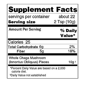 Chaga Mushroom Chunks - 8 ounce, 100% Wild Harvested with Black Top Crust, Premium Tea Chunks - Antioxidants, Healthy Drinks