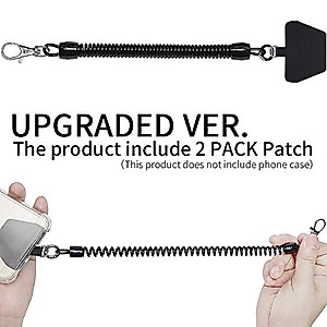 Doormoon Phone Lanyard Tether with Patch, Universal Stretchy Straps and Phone Case Anchor for Anti-drop Outdoor Skiing Hiking Cycling Climbing Compatible for iPhone Samsung Pixel Most Smartphones