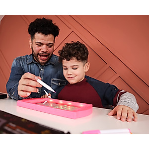 Marvin's Magic - Glow Art Unique Craft Kit | Light Up Kids Art Set | Includes Neon Effect Drawing Board with A Built-in Stand and 4 Fluorescent Magic Pens - Pink