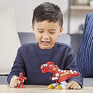 Playskool Heroes Power Rangers Red Ranger & T-Rex Zord 2 Pack, 3" Action Figure & Zord Set, Collectible Toys for Kids Ages 3 & Up