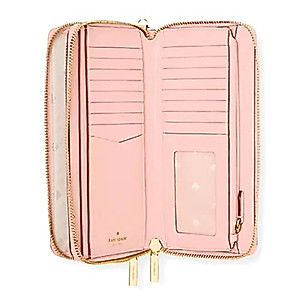 Kate Spade Staci Large Carryall Wristlet Clutch Wallet Chalk Pink Leather
