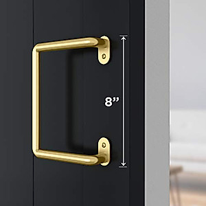 National Hardware N700-105 Troy Pull Handle, Interior Sliding Barn Door Hardware, 8-Inches, Brushed Gold