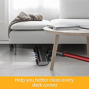 Ancocs Vacuum Cleaners Parts for Dyson V7 V8 V10 V11 V15, Roller Brush Power Head Replacement with LED Light, Motorhead Hardwood Floor Attachments for Vacuum (D019)