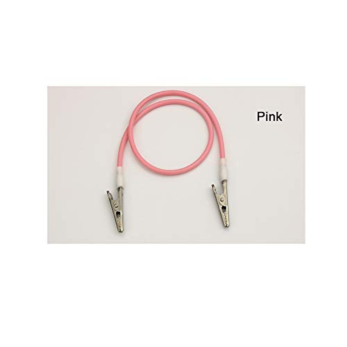 Angzhili 5 Pcs Dental Bib Clips,Silicone Napkin Clip Bib Holders with Colorful Silicone Lanyard and Stainless Steel Clip(Pink)