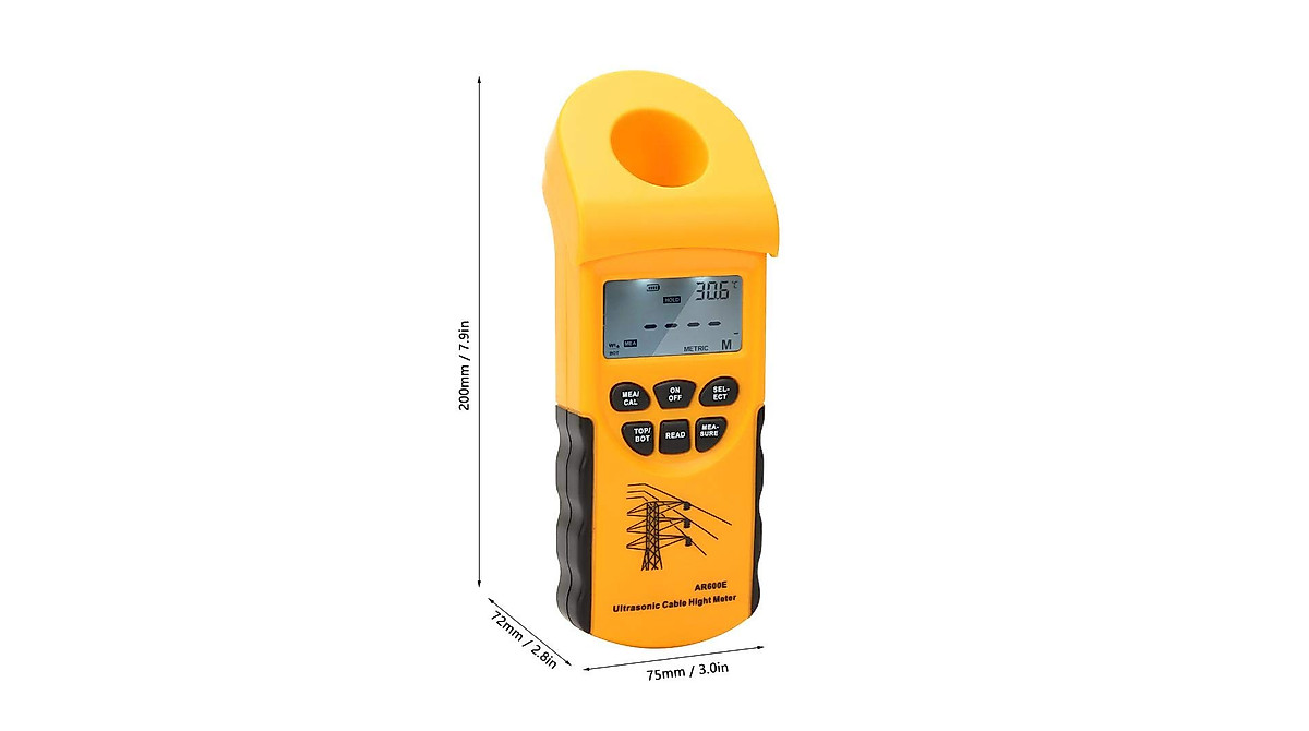 Ultrasonic Cable Height Meter AR600E - Measure 6 Cables
