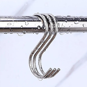 AMZFULY 20Pcs S Hooks for Hanging,3.5 inch S Shaped Hooks for Kitchenware Pots Work Shop Utensils Clothes Bags Bathroom Towels Garden Plants