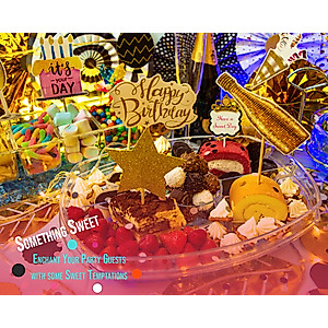 GESPINK Transparent Polystyrene Condiment Tray, 15.1 x 11 x 6.7 inches, Easy to Clean, With Lid and Bottom Tray