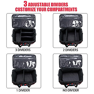 Medical Bag Rolling Roller Bag Trolley Duffel Nurses EMT CNA RN Empty for First Aid Responder Home Health Care Nursing Student Roll Duffle Bag Carry on Wheels Wheeled Work Physicians Doctor