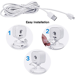 VOMENC 20ft/6m Charger Cable for Blink Mini, Power Extension USB Cable Compatible with Blink Mini Indoor Plug-in Camera Extension Cable(Blink Mini Camera is not Include)