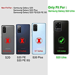 Gritup for Samsung Galaxy S20 Ultra Case with Slide Camera Cover, Build in 360° Rotating Ring Kickstand [Military Grade] Protective Case for Galaxy S20 Ultra 5G, Blue