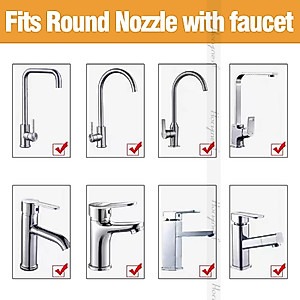 Horiznext Faucet Aerator, 360° Swivel Sprayer Attachment for Kitchen and Bathroom Sink Tap 2 flow mode, 1.8GPM, chrome plated brass leadfree (1 pc)