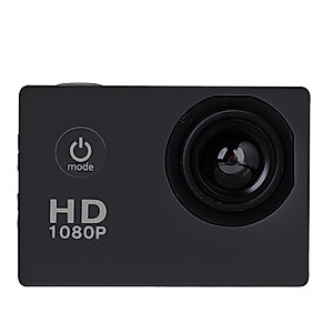 Jopwkuin Motion Camera, Removable Battery 1080P 140° Wide Angle 30m Waterproof HD Camera Loop Recording Automatic Exposure for Outdoor Activities(Black)