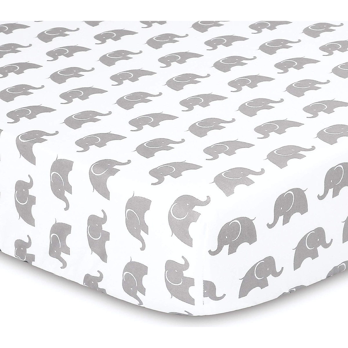 The Peanutshell Elephant Walk Crib Bedding Set - 3 Piece Unisex Nursery Set - Crib Quilt, Crib Sheet, Crib Skirt
