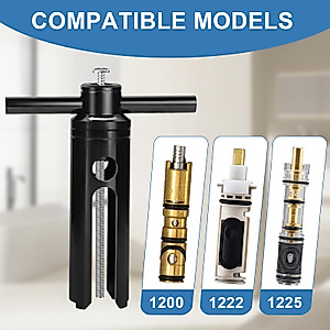 New Upgraded 104421U Cartridge Removal Tool, Cartridge Puller Replacement Compatible with Moen 1200, 1222, 1225 Series Single Handle Posi-Temp Pressure Balanced Tub/Shower Faucet Rough-in Valves