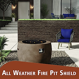 SIMOND STORE - Fire Pit Lid Round - Fire Pit Snuffer Lid 22 inch Diameter, Drop-in Burner Fire Pit Pan Lid- 1.5 mm Thickness- Grill Fire Ring Lid with Handle