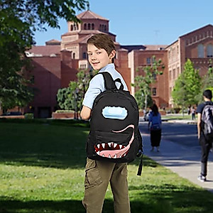 Kids Backpack for Boys Girls Kawaii Hiking Backpack Waterproof Travel Backpacks for Women Men, 17-Inch Cute School Bookbag for Student