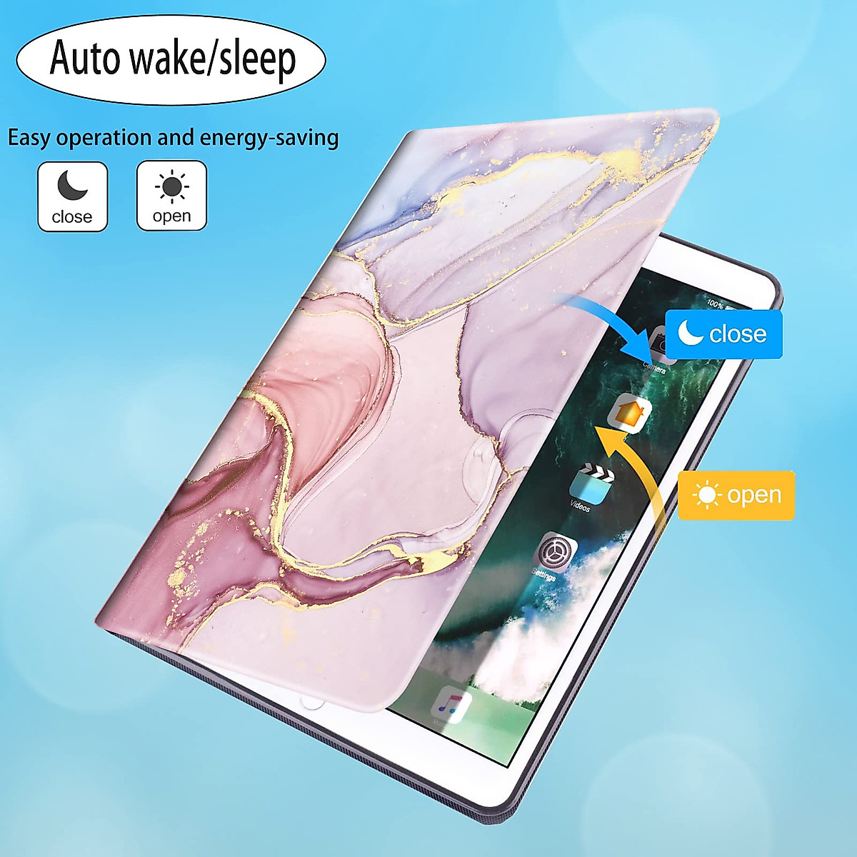 Case for Samsung Galaxy Tab A8 10.5 Inch 2022 Samsung Tab A8 Cover Pink Marble Galaxy A8 Tablet 10.5'' Case Heavy Duty Shockproof Protective Hard Shell Cover