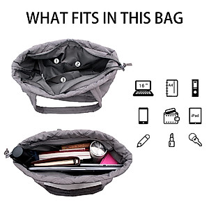 iSamzan Puffer Quilted Tote Bag for Women Puffy Padded Purse with Zipper Work Nylon Soft Purse-Green