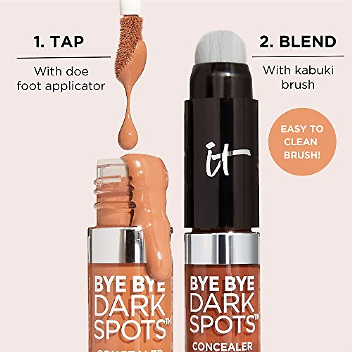 IT Cosmetics Bye Bye Dark Spots Concealer with 2% Niacinamide, Hyaluronic Acid & Caffeine - Medium Coverage, Natural Finish - 22 Light Neutral, 0.22 fl. oz