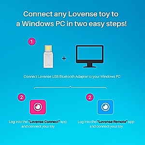 LOVENSE Dongle USB Bluetooth Adapter for PC Laptop Desktop Computer, Lovense Remote and Lovense Connect, Plug and Play for Windows 7/8/10/11