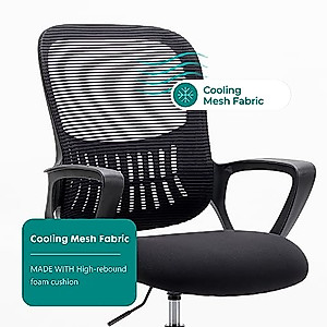 JHK Drafting Standing, Tall Desk Counter Height Adjustable Office Chairs with Comfortable Padded Armrests, Black