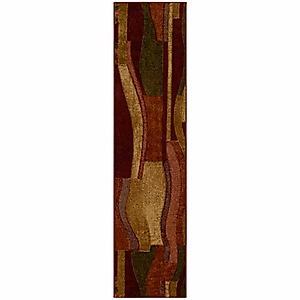 Mohawk Home New Wave Picasso Wine Abstract Runner Area Rug, 2'x5', Multi