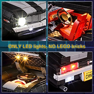 Vaodest LED Light for Lego Volkswagen T2 Camper Van 10279 Model,Design and Configuration Compatible with Model 10279 (LED Light Only, Not Building Block Kit)