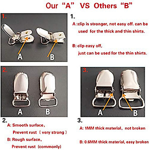 Kedofe Mens Shirt Stays Military Adjustable Elastic Garter Straps Sock Non-slip Clamps (Black/1 Pair)