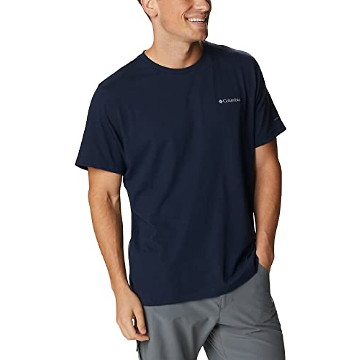 Columbia Men's Thistletown Hills Short Sleeve, Collegiate Navy Heather, Large