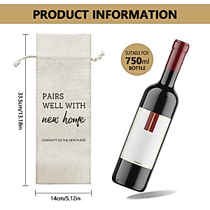 New Home Gifts for Home, Personalized Gifts for Housewarming Gift, Unique House Warming Gifts New Home Wine Gift Bag, Wine Bags for Wine Bottles Gifts