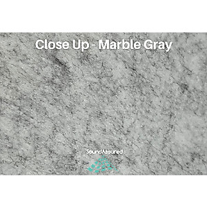 Hexagon Acoustic Panels for Sound Dampening - 12 Pack Self Adhesive Sound Absorption Panels - Eco Friendly Acoustic Treatment for Echo Reduction (Marble Gray)