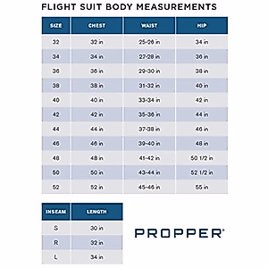 Propper Men's CWU 27/P Nomex Flight Suit, Black, 42 Regular