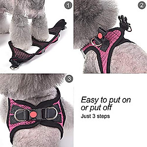 matilor Dog Harness Step-in Breathable Puppy Cat Dog Vest Harnesses for Small Medium Dogs
