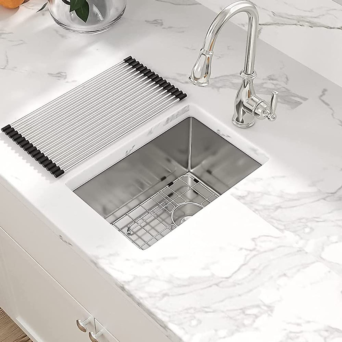 30 Undermount Kitchen Sink - Sarlai 30" Stainless Steel 16 Gauge Single Bowl Sinks, 30x18 Inch Sturdy Deep Bowl Basin Sink