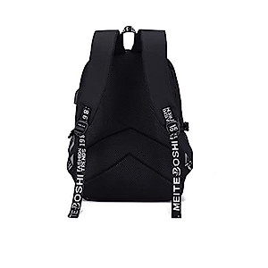 jupkem Stranger Hawkins Middle School AV Club College USB Charging Backpack Laptop Bag Travel Bookbag Over 6 Years Old