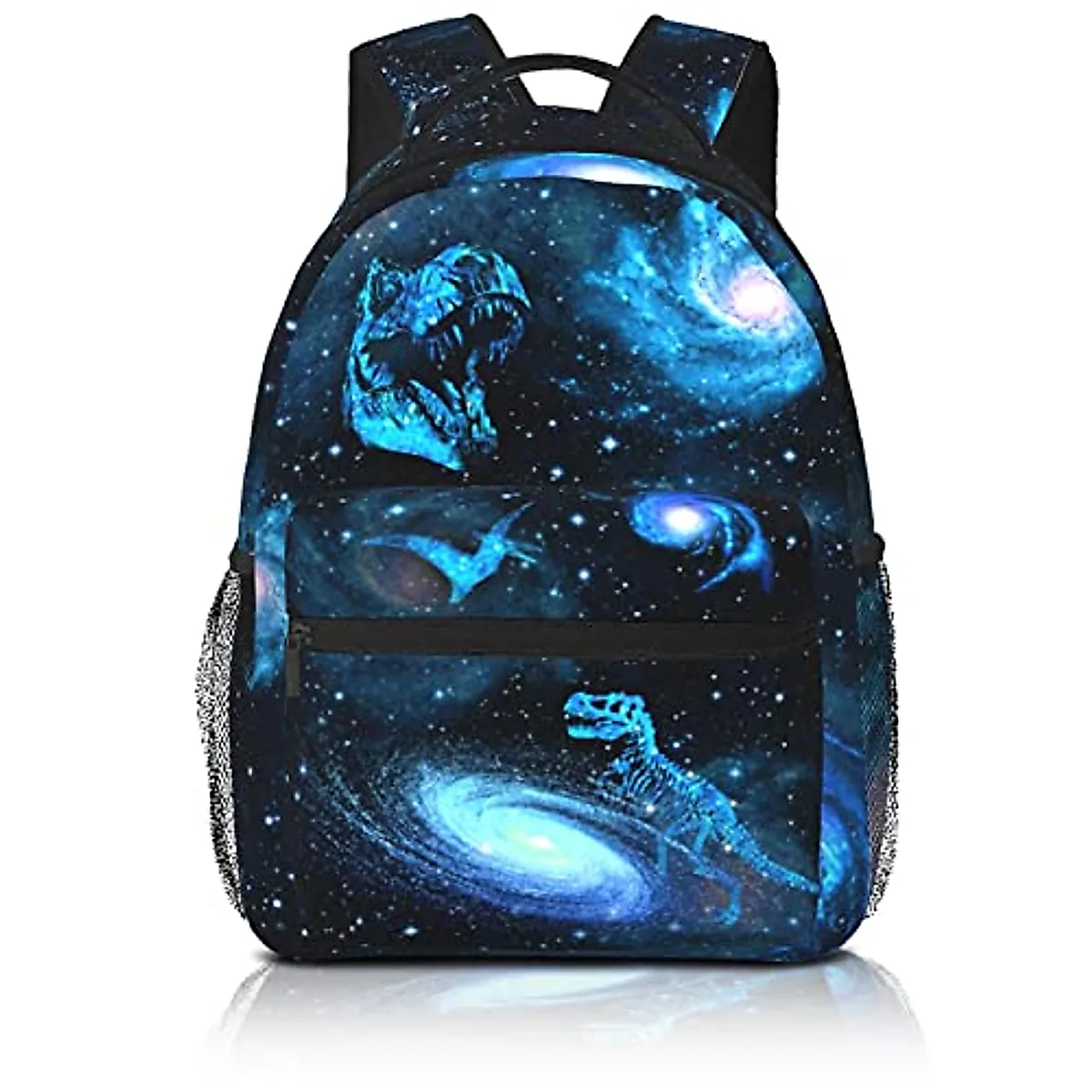 Dinosaur Backpack for Men Animals Blue Space Galaxy Print Bookbags for Men Lightweight Waterproof Adjustable Strap Bags Travel Laptop Backpack