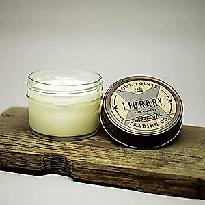 Library Scented Candle - 100% Soy Aromatherapy Candle - Perfect Book Lovers Gift Ideas for Birthday, Anniversary, Christmas, New Year, House Warming and More - Four Points Trading Co. - 4oz