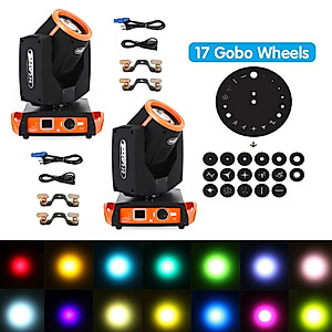 Frezon 2PCS 7R 230W Stage Lights Moving Head Light, RGBW DJ Lighting, 8 Prism Strobe DMX 16Ch for Wedding DJ Party Stage Lighting