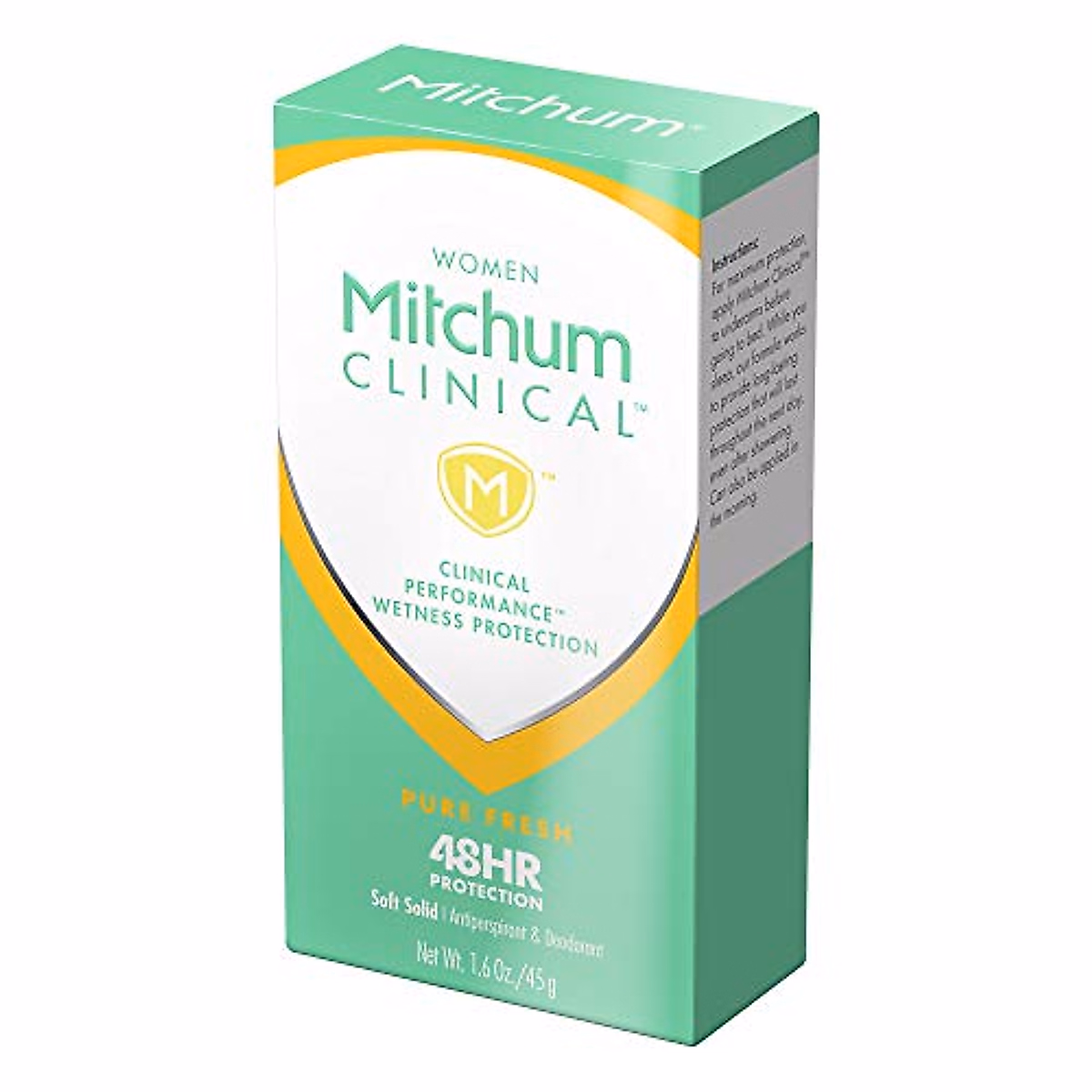 Mitchum Women's Deodorant by Mitchum, Clinical, Soft, Solid Antiperspirant Deodorant, Pure Fresh, 1.6 Oz (Pack of 1)