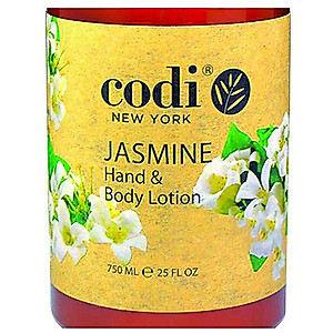 CODi Jasmine Lotion - Body and Hand Lotion with Pump for Women and Men - Jasmine Body Lotion with Wonderful Jasmine Scent - Less Greasy, Quick Absorbent - 1 750ml Bottle and 2 100ml Tubes
