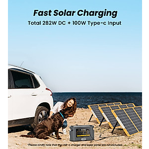 FF FLASHFISH Portable Power Station, 1008Wh/315000mAh LiFePO4 Battery Pack, UPS Solar Generator With 1200W (Peak 2000W) AC Outputs, 100W USB-C, Backup Power CPAP Battery For Camping Home Blackout