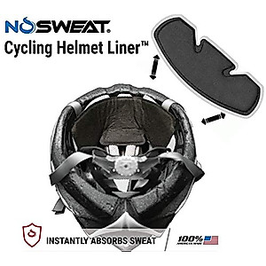 Bicycle & Bike Helmet Sweat Liner by NoSweat - Made in USA - Patented SweatLock Technology